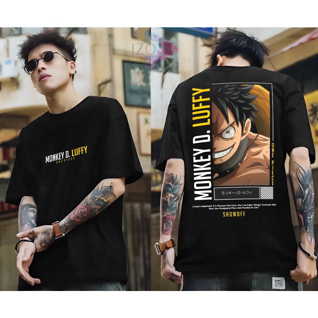 Jual Baju Kaos Distro One Piece Terbaru Tshirt Mongkey D Luffy Pakaian ...