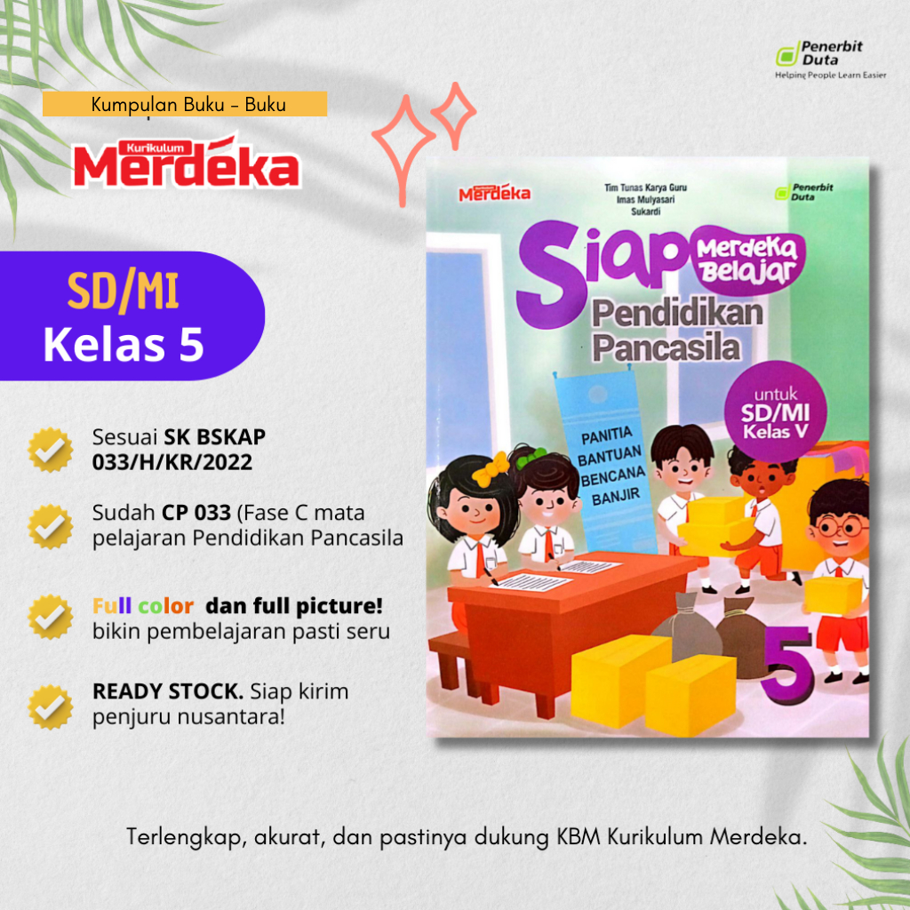 Jual Siap Merdeka Belajar PKN SD/MI Kelas 5 Kurikulum Merdeka | Shopee Indonesia