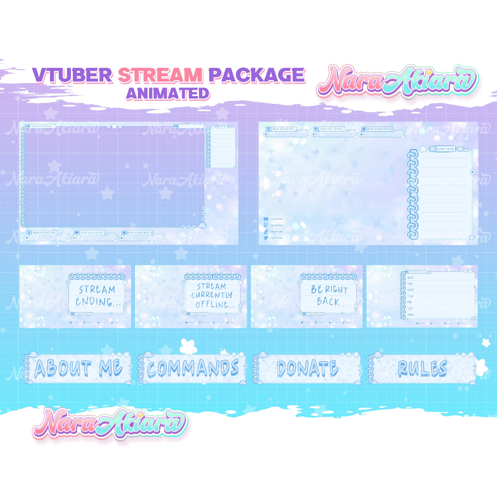 Jual Paket Overlay Streaming Profesional Tingkatkan Penampilan Siaran ...