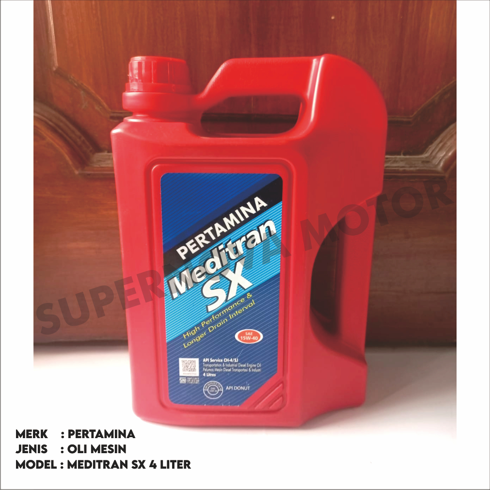 Jual OLI MESIN PERTAMINA MEDITRAN SX SAE 15W-40 API SERVICE CH-4/SJ DIESEL ENGINE OIL KEMASAN ...