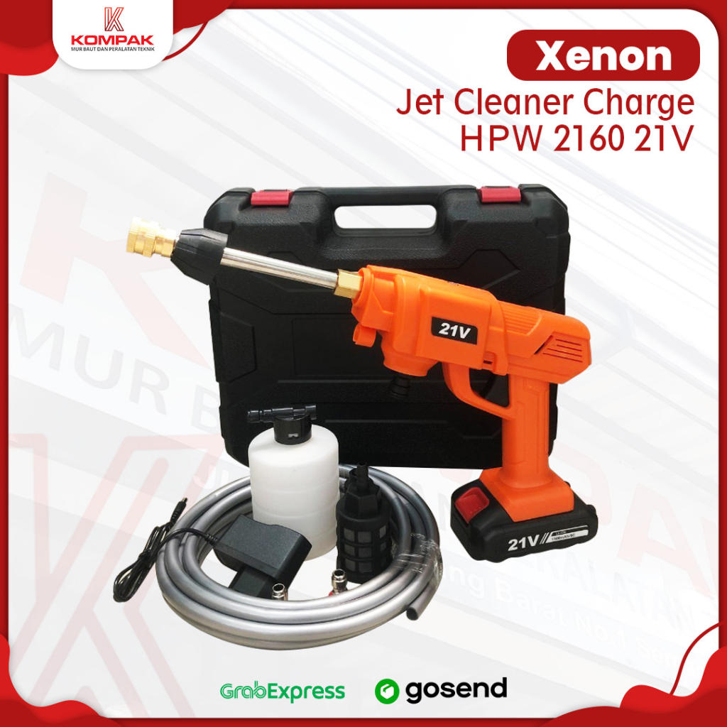 Jual MESIN CUCI MOBIL BATERAI XENON HPW2160 21V CORDLESS JET CLEANER ...