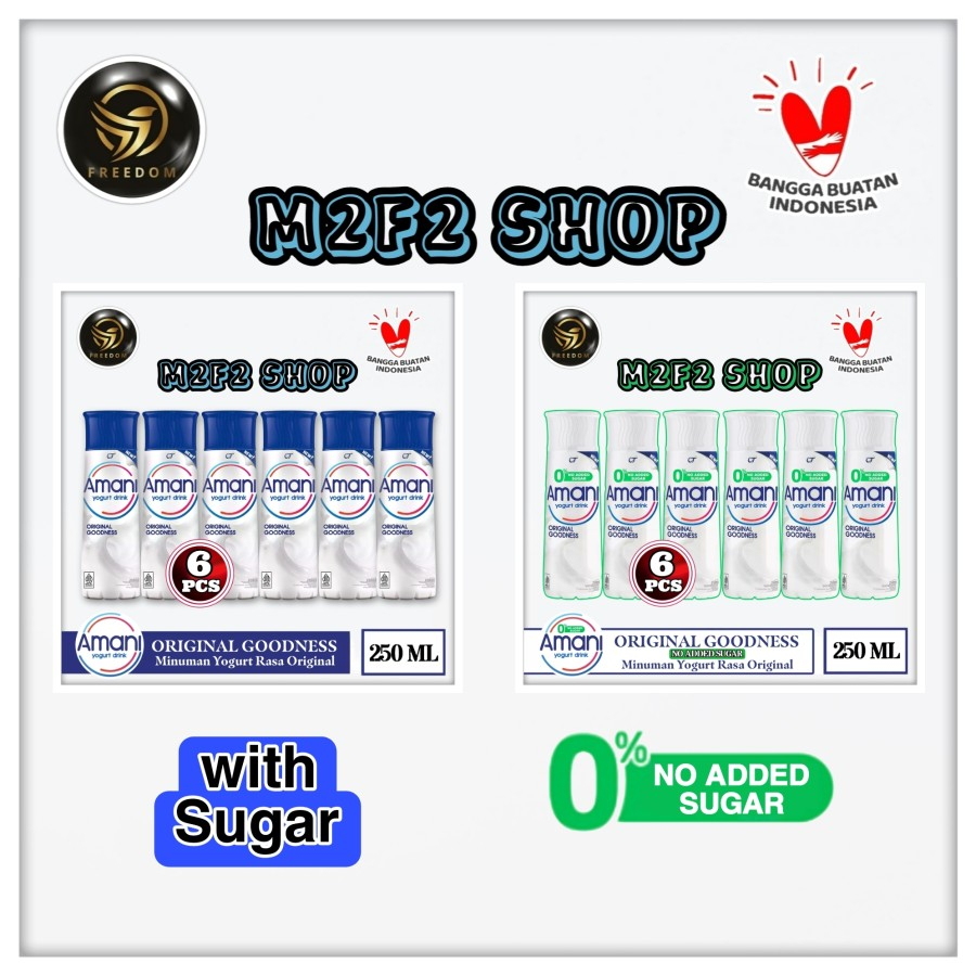 Jual AMANI Yogurt Drink Original Goodness - 250 ml (kemasan 6 Pcs) | Shopee Indonesia