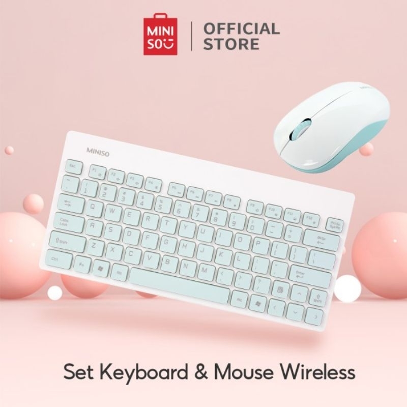 Jual Miniso Keyboard Mouse Wireless USB Receiver Dongle Mini Portable ...