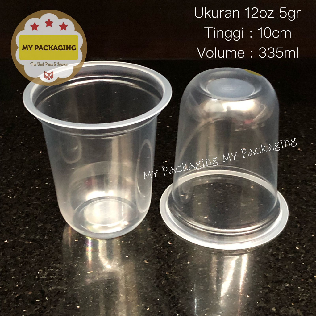 Jual Cup Es Boba / Gelas Plastik Oval 12oz 14oz 16oz TEBAL 5gr | Shopee ...