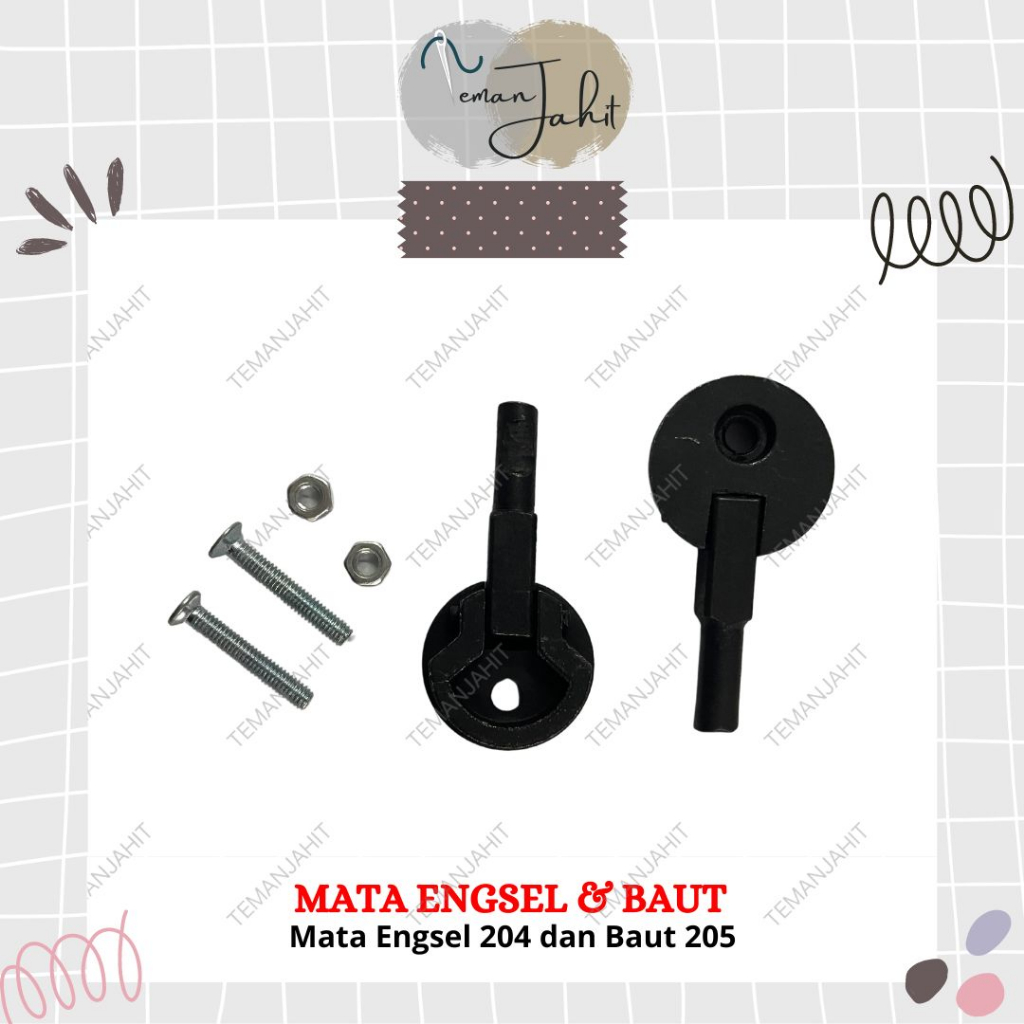 Jual Mata Engsel Besi 204 dan Baut Mur 205 / Engsel Mata Mesin Jahit ...