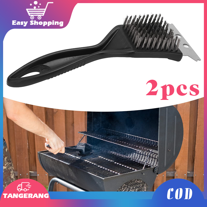 Jual 2pcs Sikat Kawat Gagang Panjang BBQ Stainless Sikat Panggangan BBQ ...