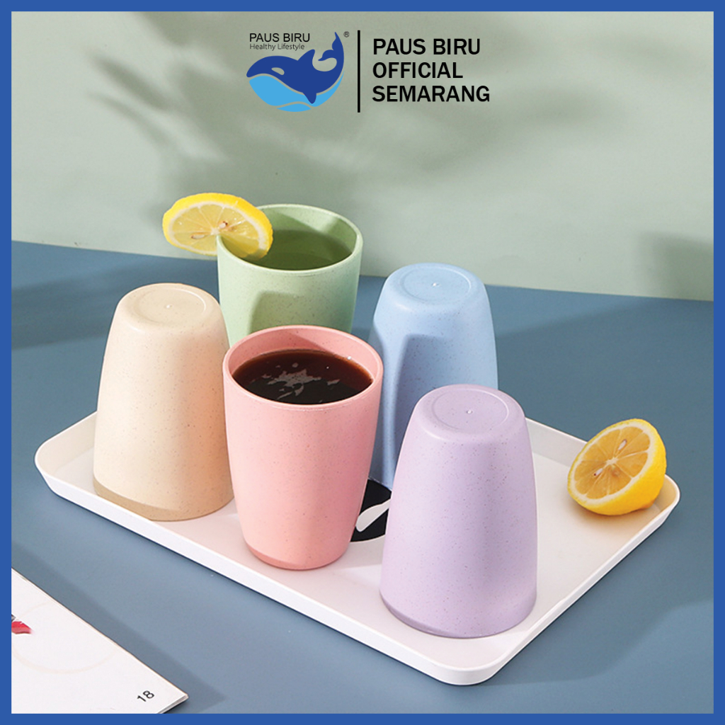 Jual Gelas Wheat Straw Kopi Mug Cangkir | Gelas Gandum Kokoh | BPA Free ...