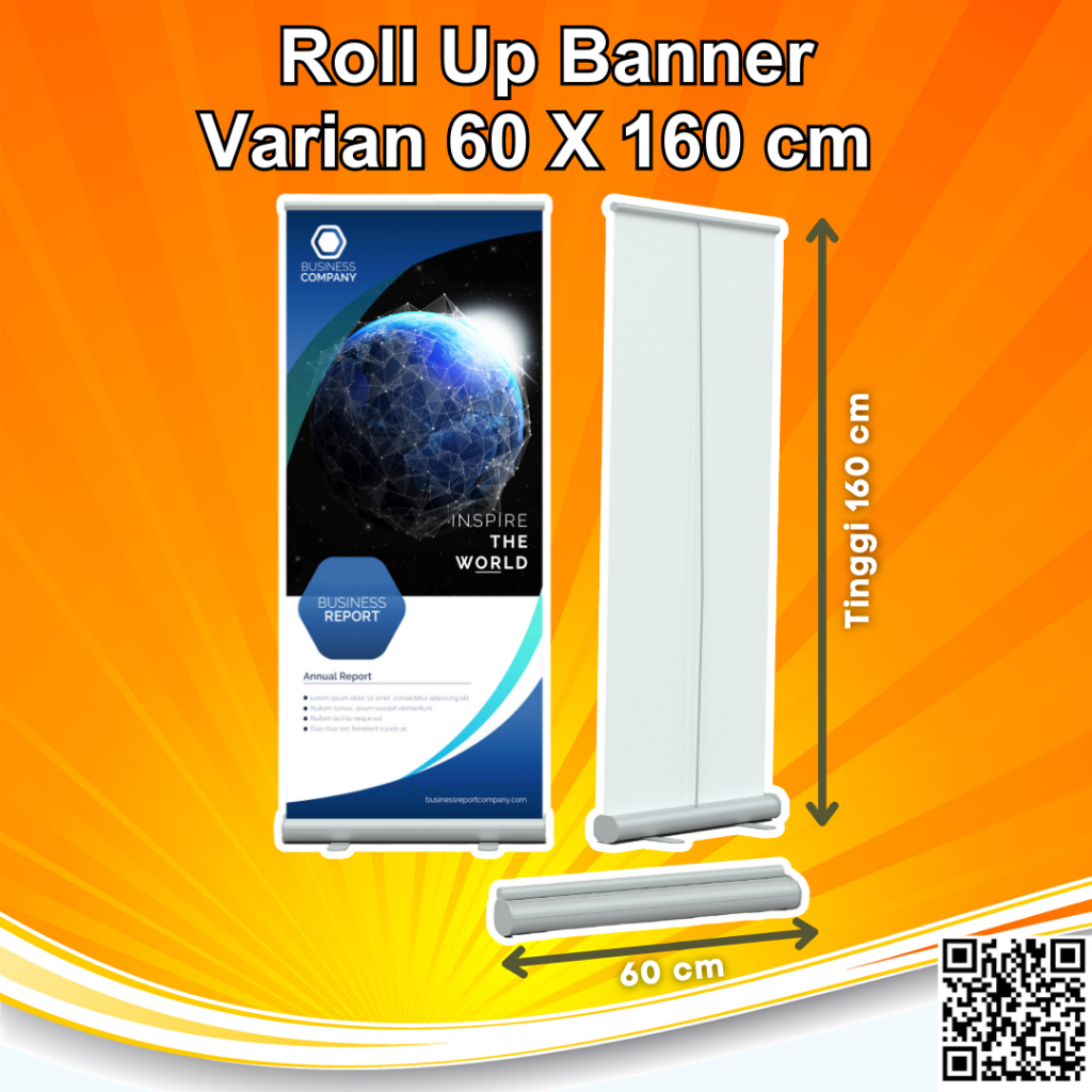 Jual Rangka Bahan Roll Up Banner Almunium 60 x 160 cm Standing Display | Shopee Indonesia