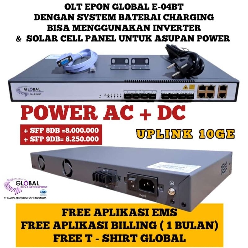 Jual OLT GLOBAL EPON 4 PORT (E04BT) | Shopee Indonesia