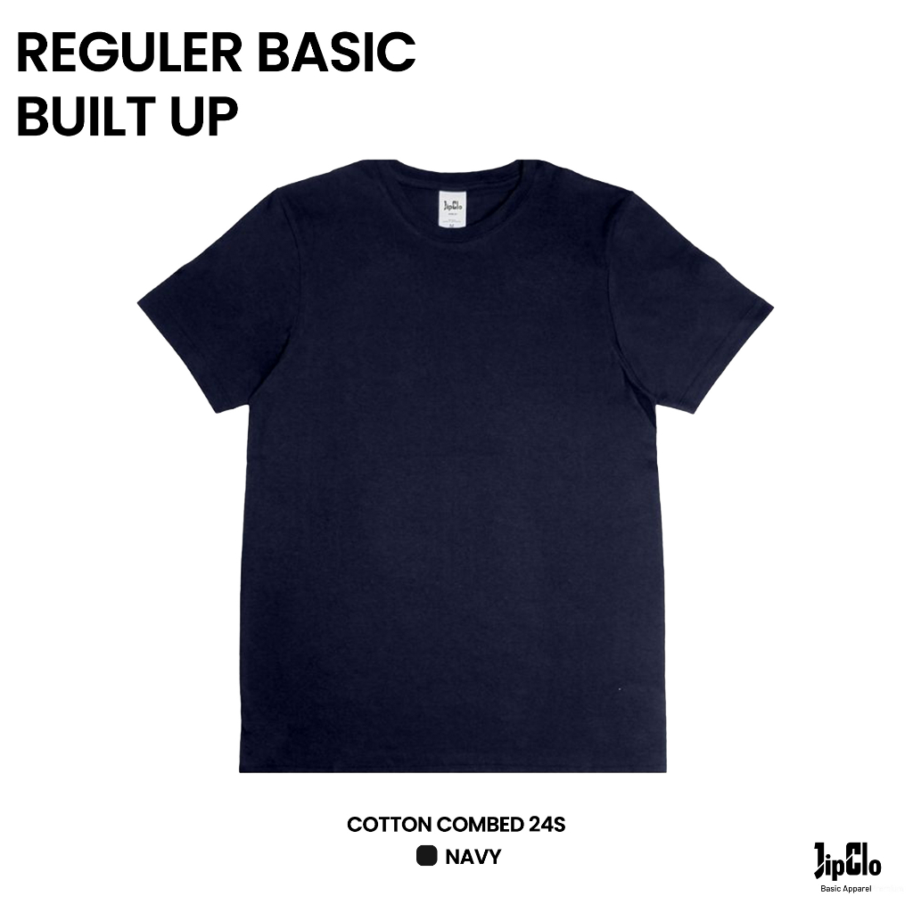 Jual JipClo Kaos Polos Built Up Unisex Pria Wanita T-shirt Navy Cotton ... Jual JipClo Kaos Polos Built Up Unisex Pria Wanita T-shirt Navy Cotton ...