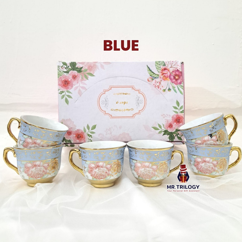 Jual Cangkir Teh Set Keramik Piring Tatakan Kecil Gelas Kopi Gaya Eropa ...