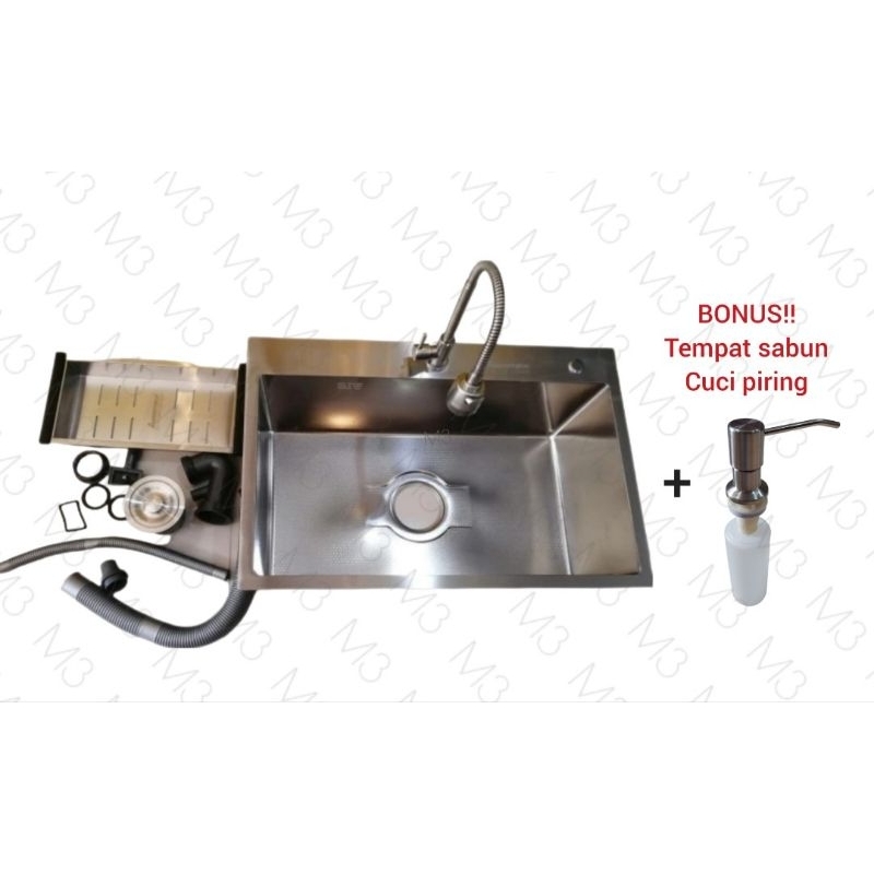 Jual KITCHEN SINK STAINLESS STEEL EXCLUSIVE TYPE HONEYCOMB 6045 / BCP 1 ...