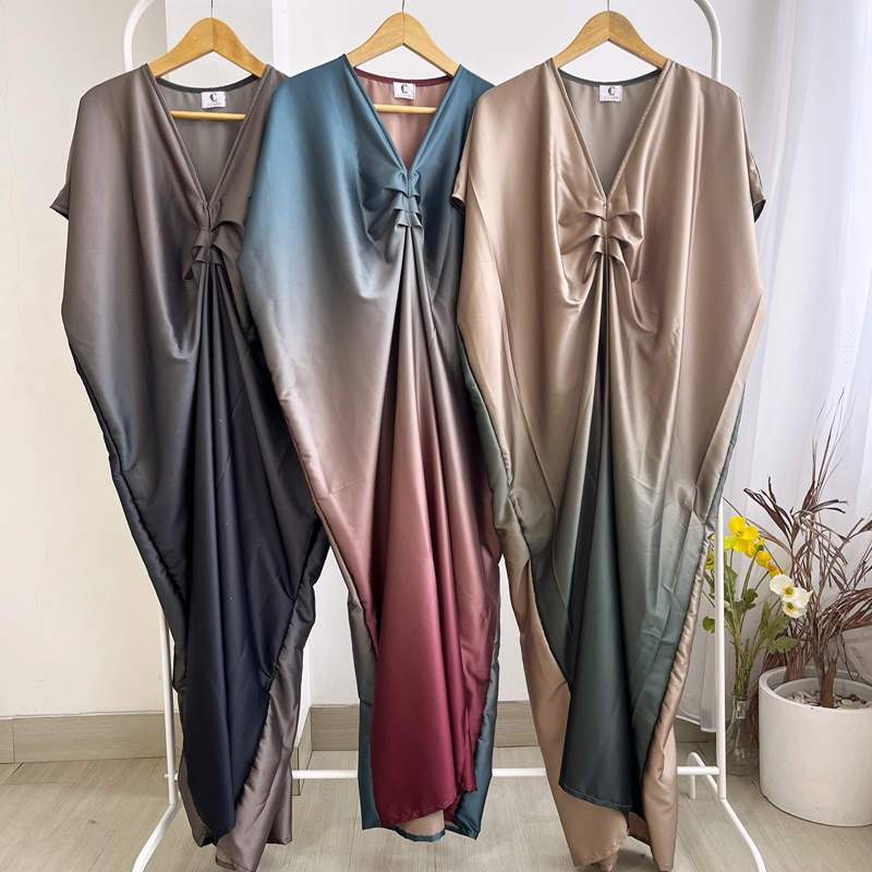 Jual TERBARU Gamis Kaftan Gradasi Gamis Kaftan Remaja Kekinian Dres ...
