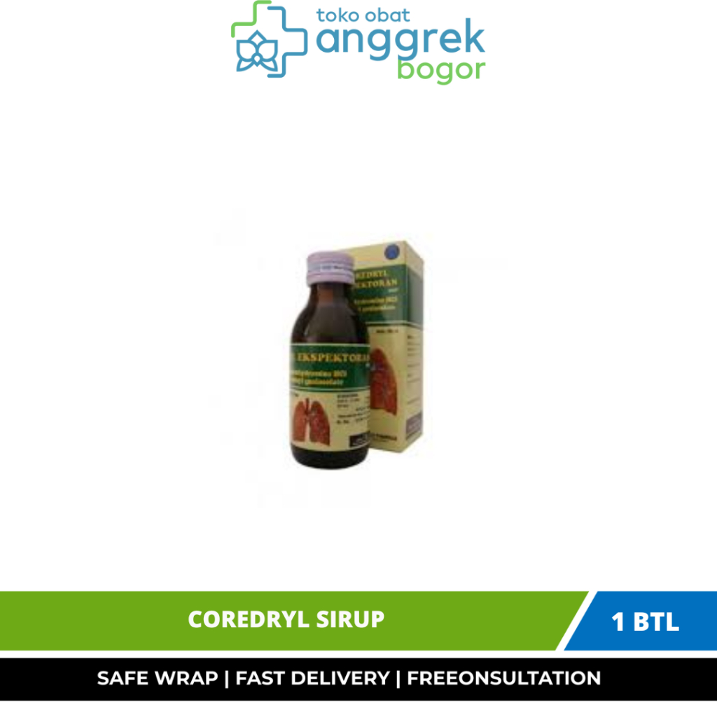 Jual COREDRYL SIRUP/100ML/OBAT BATUK BERDAHAK/PENGENCER DAHAK/MELEGAKAN ...