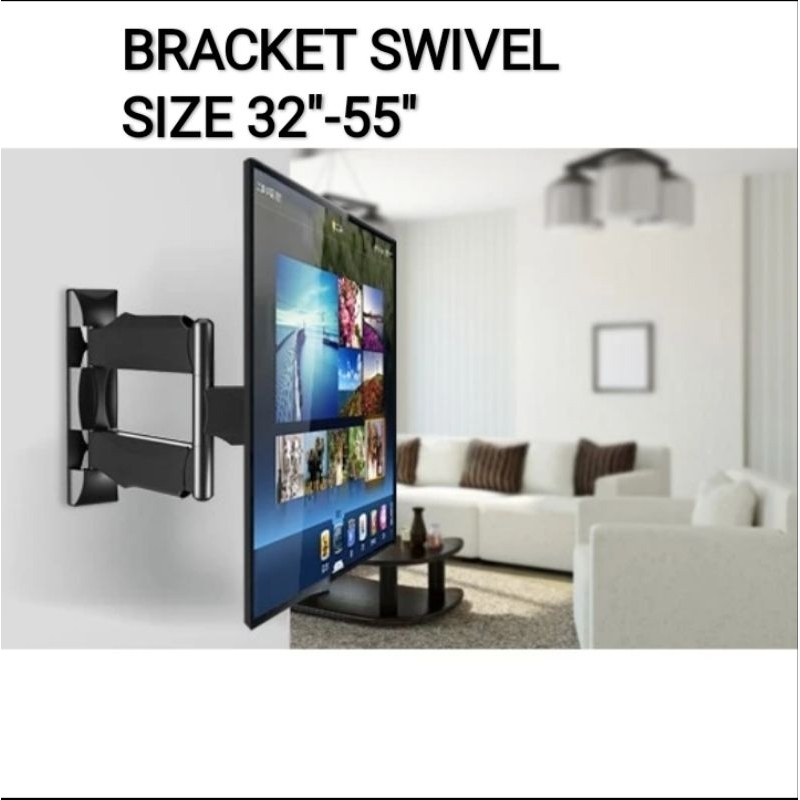 Jual bracket tv swivel braket tv breket tv 24 29 32 40 42 43 45 50 55 ...