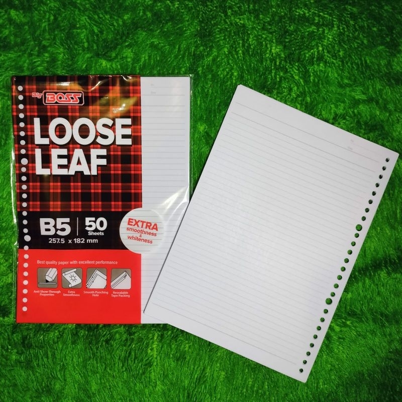 Jual Big Boss Loose Leaf B5 Kertas Binder 50 Lembar Putih- Isi Binder Kertas Berlubang | Shopee ...