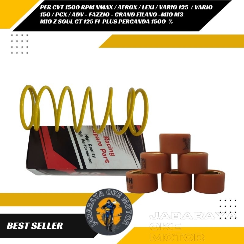 Jual Per CVT 1500 RPM plus roller racing Nmax / Aerox / Lexi / Vario ...