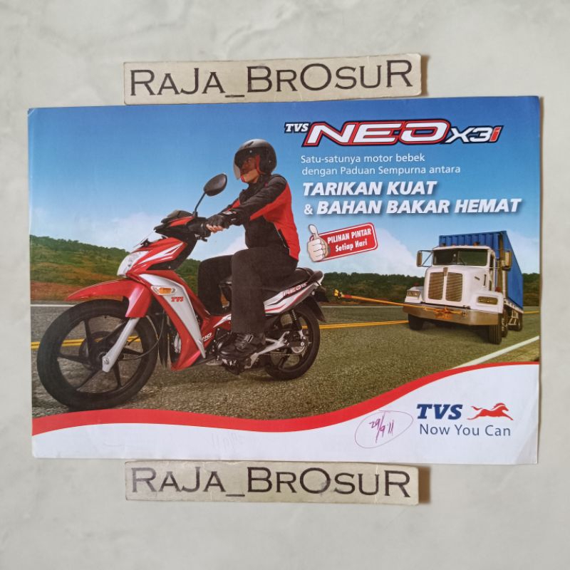 Jual Poster brosur katalog flyer TVS Neo X3i 2011 | Shopee Indonesia