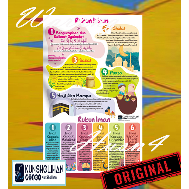 Jual Poster Rukun Islam Rukun Iman | Shopee Indonesia