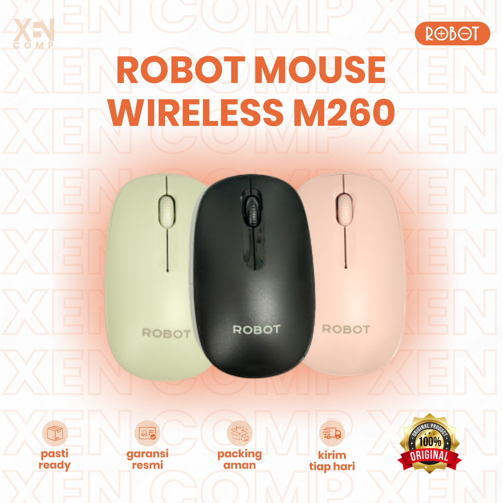 Jual Robot Mouse Wireless M260 1600DPI 2.4G Include Battery | Shopee ...