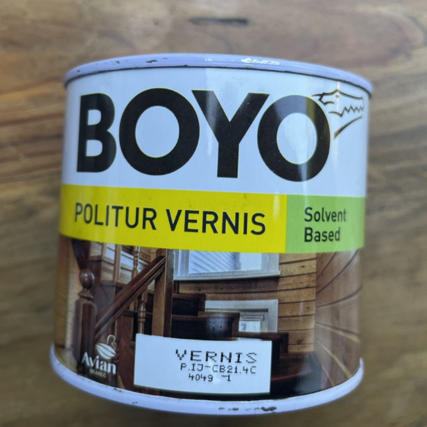 Jual Politur Vernis BOYO Cat Pelapis Kayu Avian Brands 500 ML | Shopee ...