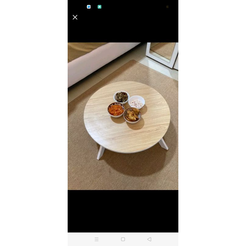 Jual meja lipat bulat lesehan,meja makan lesehan | Shopee Indonesia
