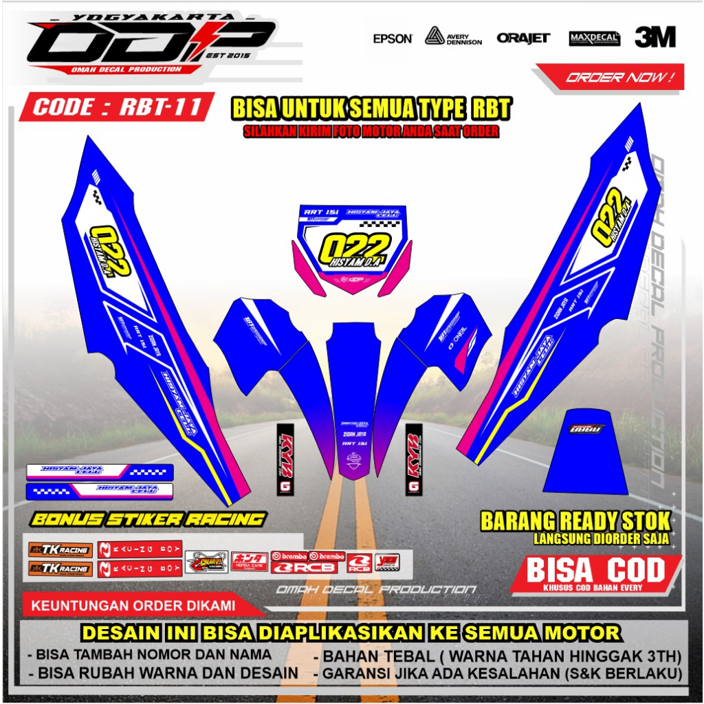 Jual DECAL RBT BODY JUPITER YAMAHA VEGA NEW FULL BODY DEKAL STICKER ...