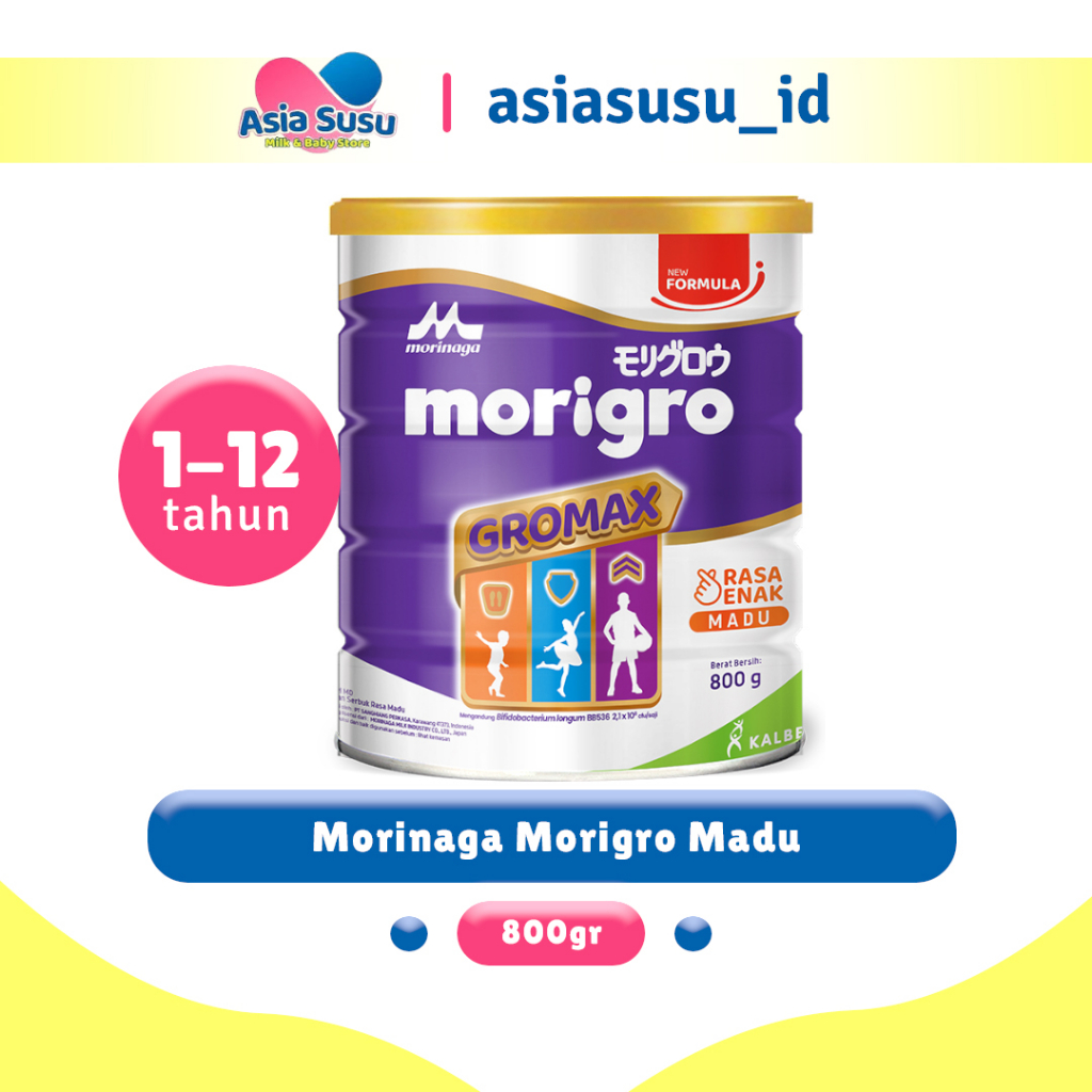 Jual Morinaga Morigro Gromax Madu/Vanila 800gr - susu penambah berat ...