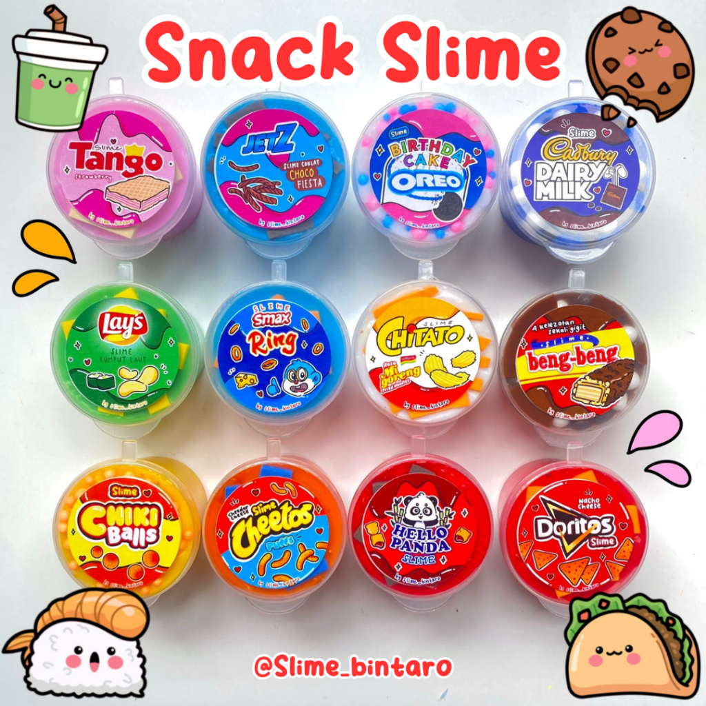 Jual SNACK SLIME 25 ML BY SLIME BINTARO || SLIME SNACK MINI || SLIME SNACK SERIES || SLIME SNACK ...