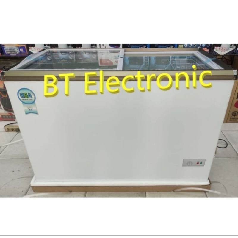 Jual Chest Freezer RSA XS-320 / XS320 Box Pembeku Kaca Geser Sliding ...