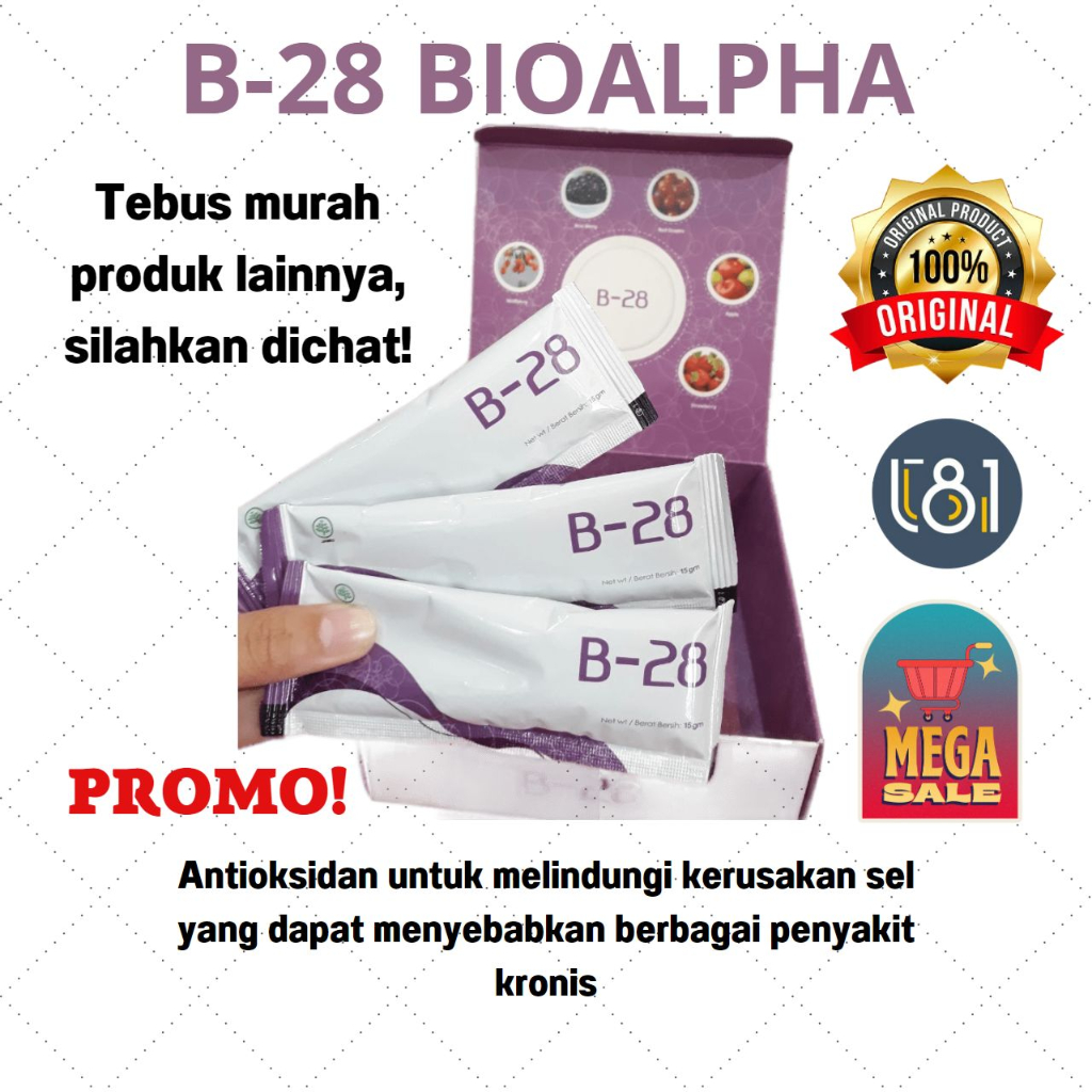 Jual ANTIOKSIDAN MINUMAN KESEHATAN B28 BIOALPHA 10 SACHET | Shopee Indonesia