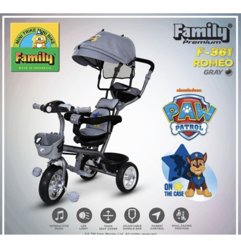 Jual Sepeda Anak Roda Tiga-Family Premium F-361 Romeo Premium // F-363 ...