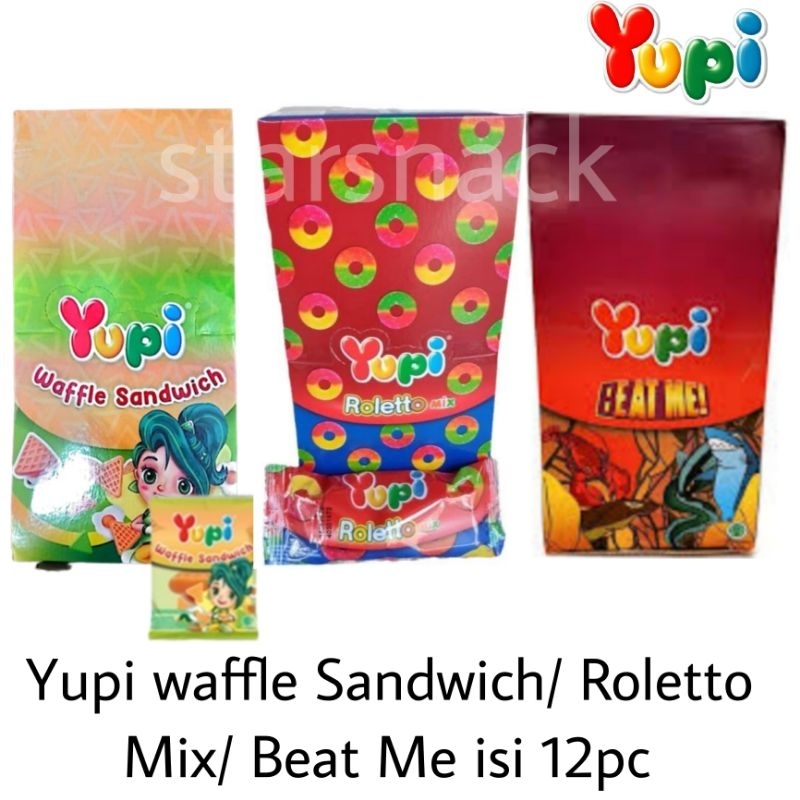 Jual Yupi Beat Me Waffle Sandwich Roletto Mix isi 12pc | Shopee Indonesia