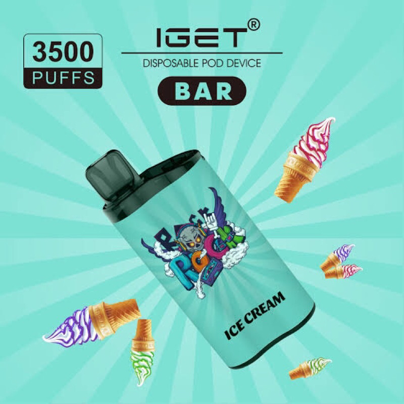 Jual IGET BAR Disposable pods Ice Cream 3500 puffs | Shopee Indonesia