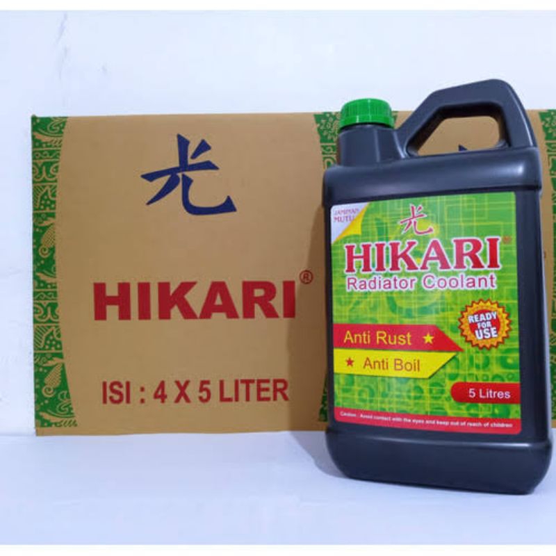 Jual AIR RADIATOR / HIKARI RADIATOR COOLANT HIJAU 5 LITER ORIGINAL ...