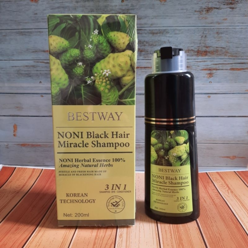 Jual Bestway Noni Botol Magic Miracle Colour Hair Dye Shampoo 200ml ...