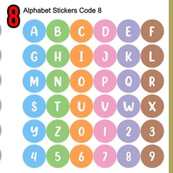 Jual Sticker Alphabet Angka Huruf Bulat Warna Pastel Color Dot Mainan ...