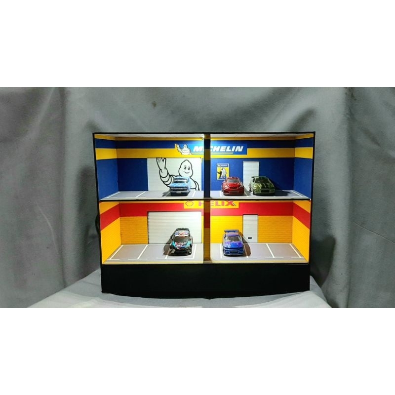 Jual Diorama basement parkiran diecast skala 64 tema Racing michelin ...