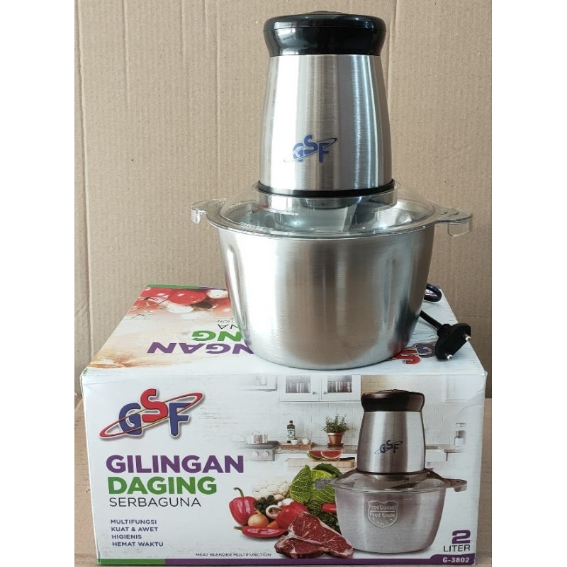 Jual Chopper Blender Daging Bumbu Penggiling Elektrik Stainless 2 Liter ...
