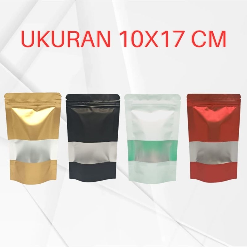 Jual Standing Pouch Window ZIPLOCK Plastik Klip Sealer Kemasan Makanan ...