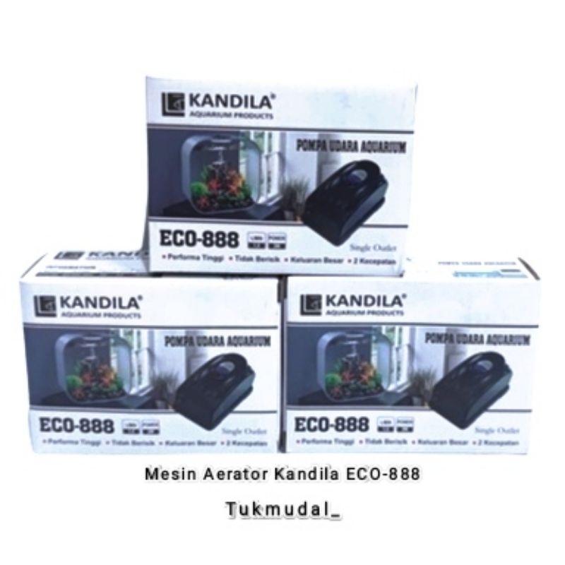 Jual RK KANDILA ECO 888 Pompa Udara Mesin Aerator 1 Lubang Aquarium Aquascape ECO888 Air Pump ...