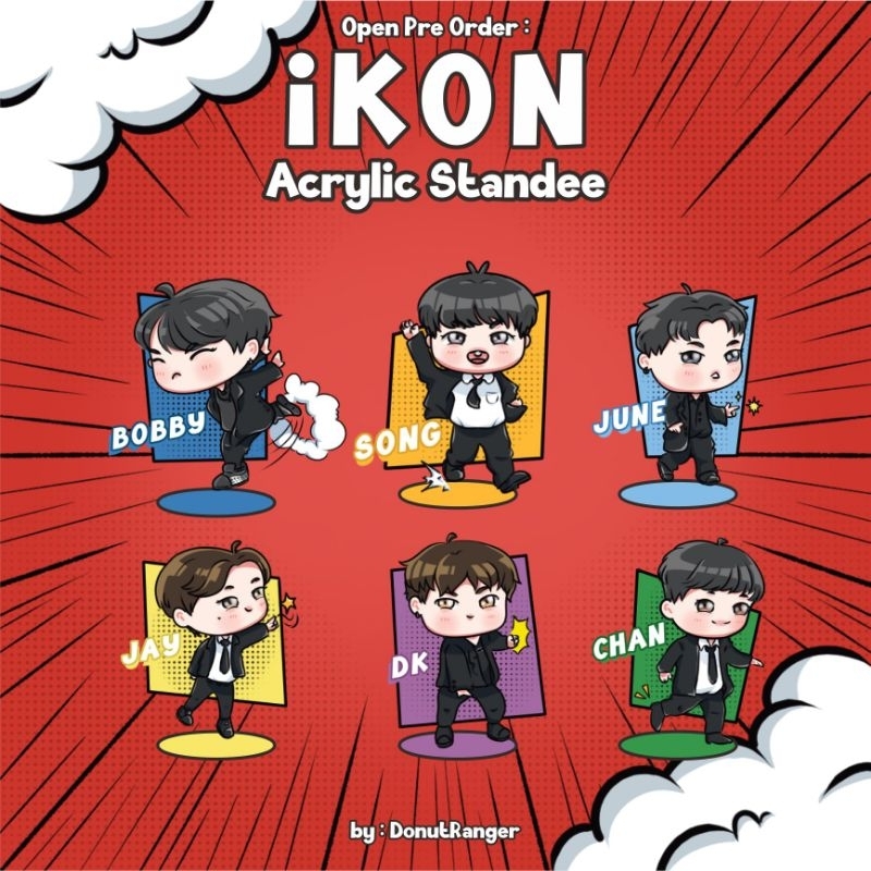 Jual STANDEE & STICKER iKON BY DonutRanger | Shopee Indonesia
