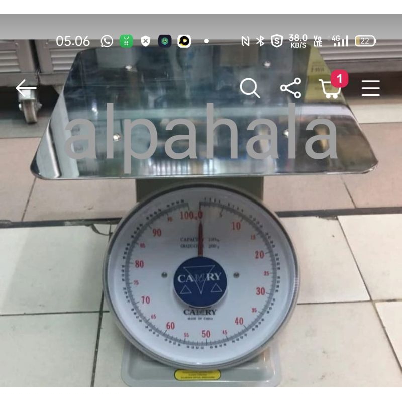 Jual (BEST SELLER)Timbangan jarum camry100kg/ Timbangan piring datar ...