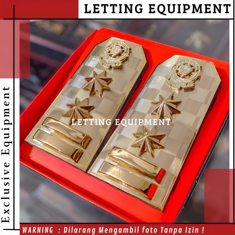 Jual Pangkat POL PP pdu BUPATI WALIKOTA model plat gold Atribut Satpol ...