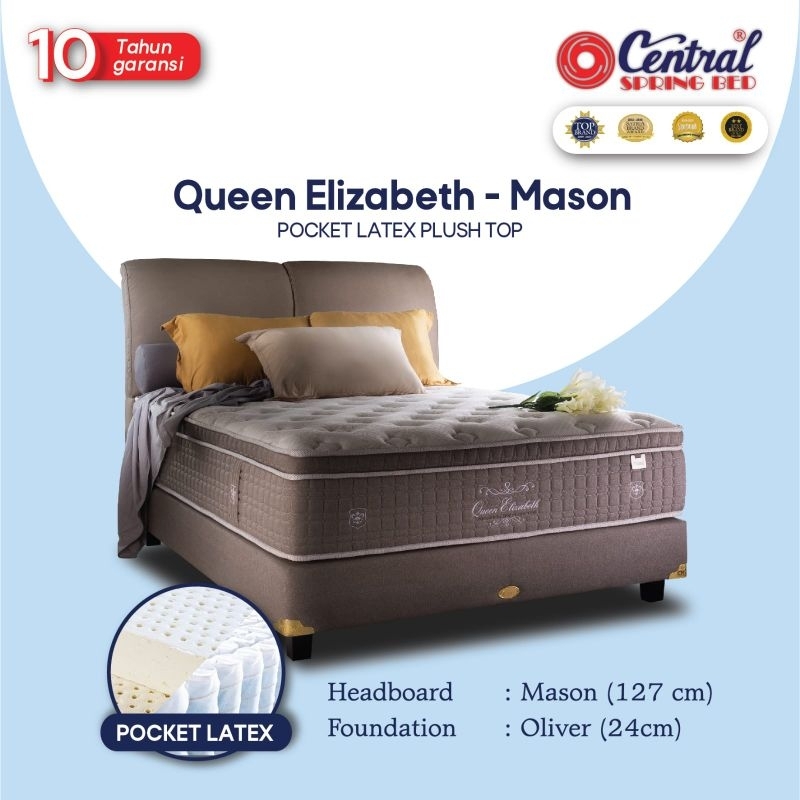 Jual SPRINGBED CENTRAL ARISTOCRATE QUEEN ELIZABETH MASON POCKET SPRING ...