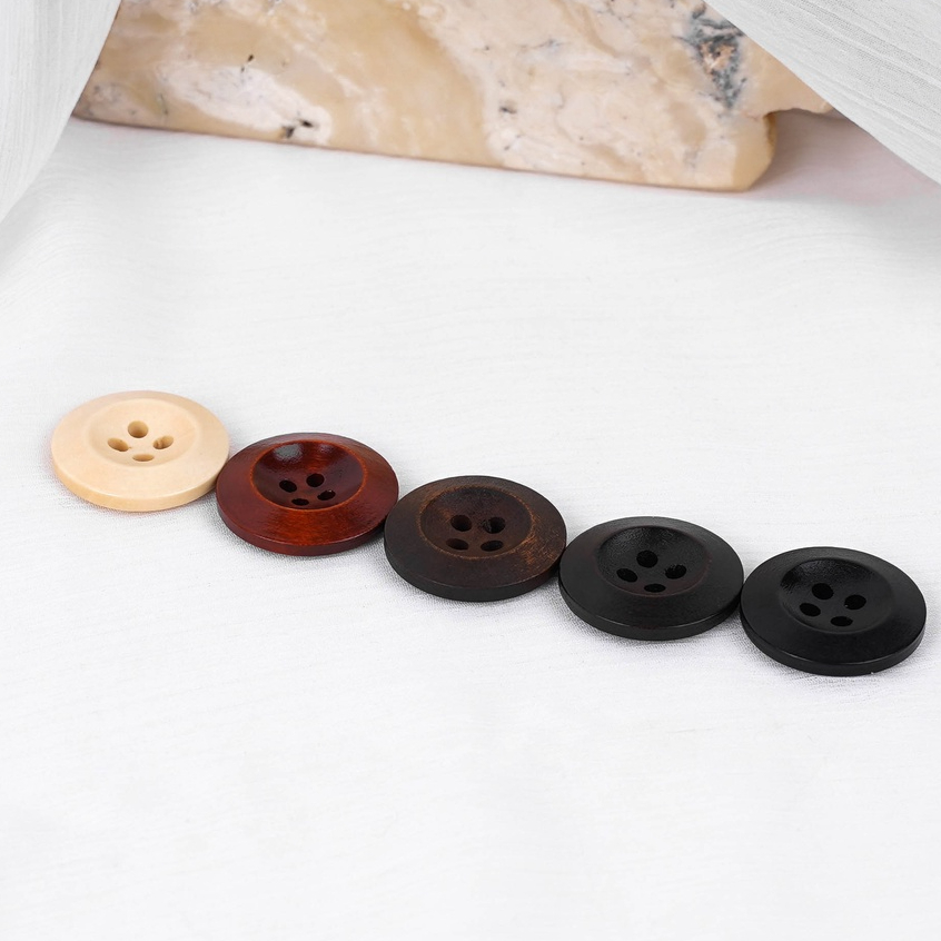 Jual Kancing Lubang 4 LUSINAN PDL Jessa Button Kancing Kayu Motif Polos ...