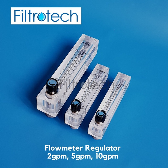 Jual Presion Flowmeter Rotameter regulator air 10 gpm drat 1 inch ...