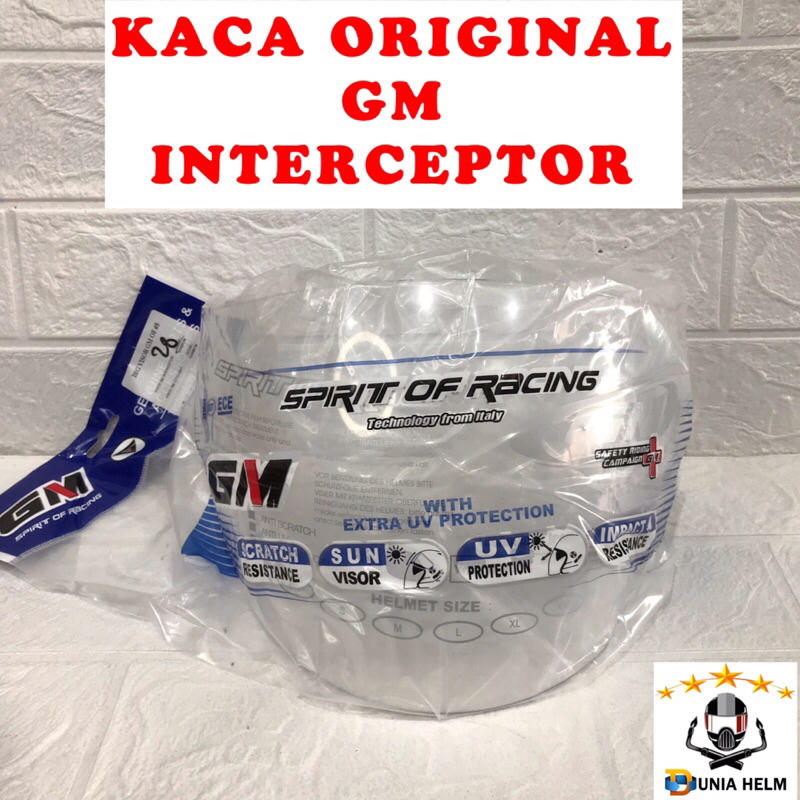 Jual VISOR HELM | KACA HELM GM INTERCEPTOR ORIGINAL | Shopee Indonesia