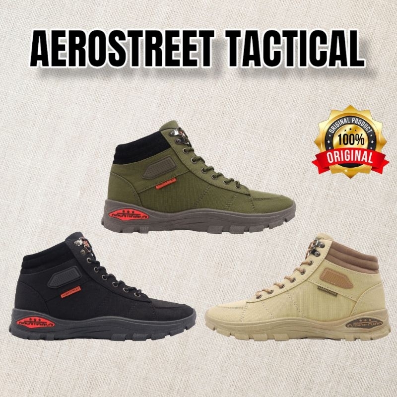 Jual Sepatu Aerostreet Outdoor Tactical 39-44 // Krem // Hitam // Army ...