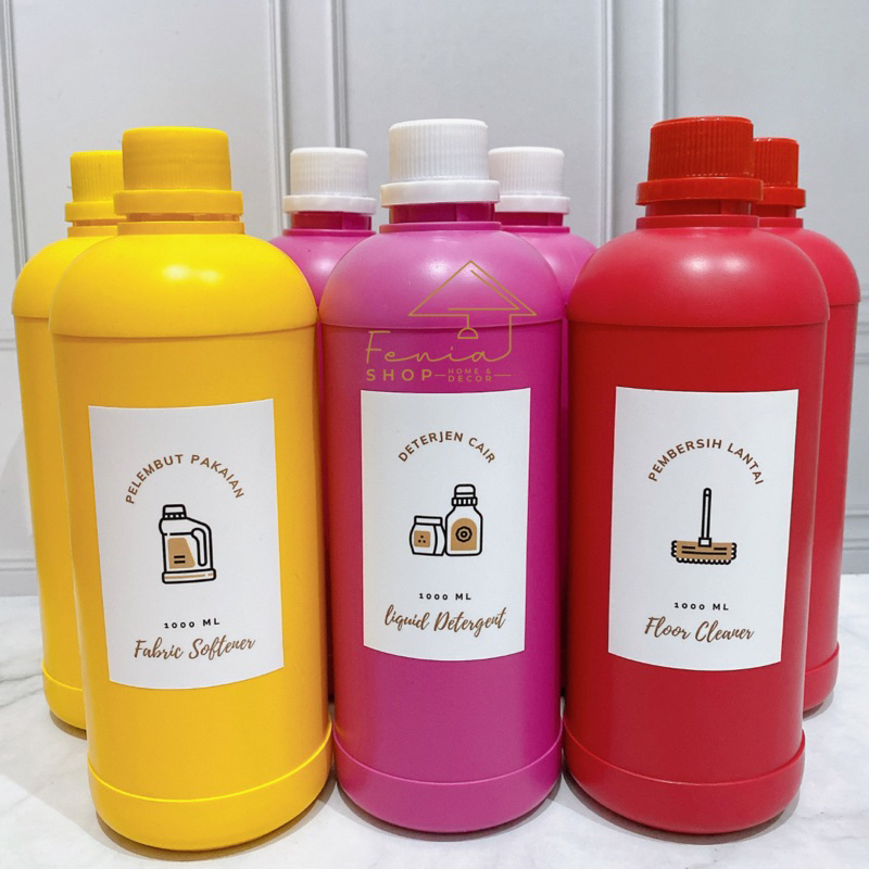Jual Botol sabun isi ulang 1 liter free sticker | Shopee Indonesia